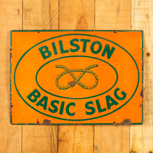 BILSTON BASIC SLAG - ENAMEL SIGN | LJW Antiques