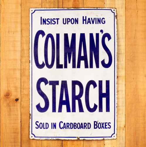 COLMAN'S STARCH ENAMEL SIGN | LJW Antiques