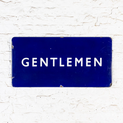 A BRITISH RAILWAYS GENTLEMEN ENAMEL SIGN | LJW Antiques