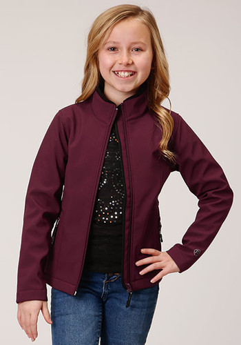 ROPER GIRLS HI TECH FLEECE PUPLE JACKET 6146 | coles-general-store