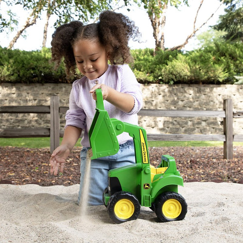 TOY JOHN DEERE SCOOPER TRACTOR | coles-general-store