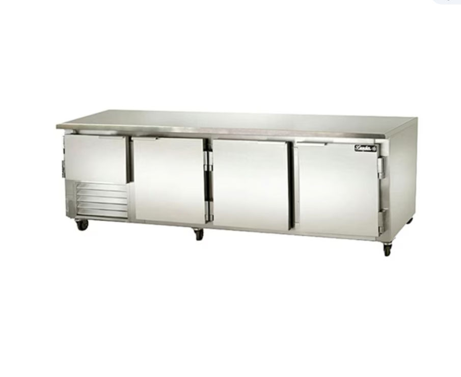 96" Low Boy Worktop Refrigerator with 3 Full & 1/2 Door | restaurant ...