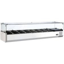 70" Refrigerated Countertop Salad Bar, Topping Rail | restaurant equipment