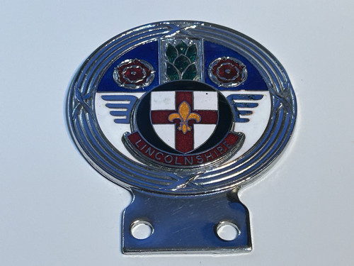 Vintage Lincolnshire Enamel Car Badge | TheTreasureTrench