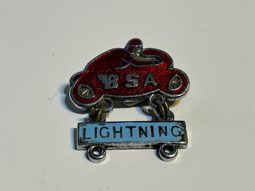 Vintage BSA Lightning Enamel Badge by Aviakit | TheTreasureTrench