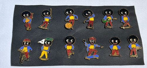 Set of 12 x 1970 Robertson's Golly Yellow Shirt Badges by Gomm ...