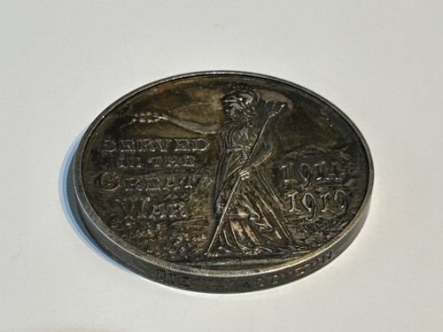 Hallmarked Silver People of Sacriston Great War Thank You Medal ...
