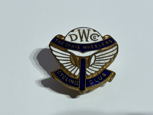 The Dixie Wheelers Cycling Club Vintage Enamel Badge | TheTreasureTrench