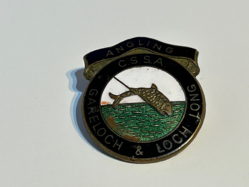 Vintage CSSA Gareloch & Loch Long Angling Enamel Badge | TheTreasureTrench
