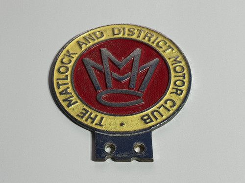 The Matlock & District Motor Club Cast Metal Car Badge | TheTreasureTrench