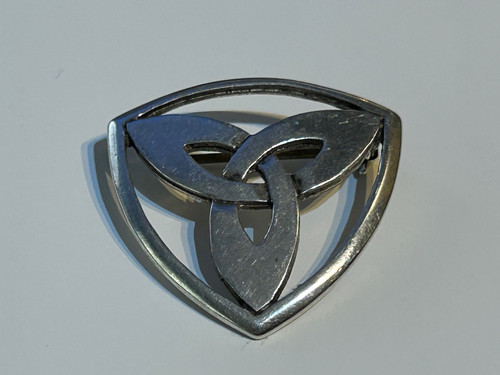 Vintage Hallmarked Silver Celtic Trinity Knot Brooch | TheTreasureTrench