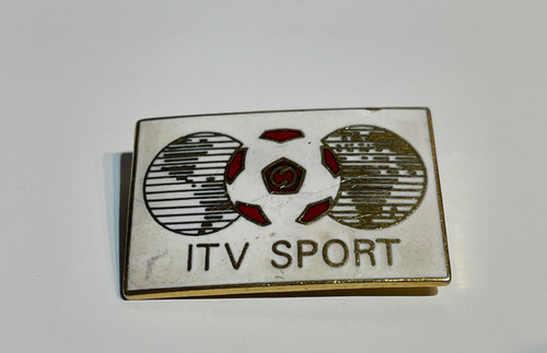 Vintage ITV Sports Football Enamel Badge | TheTreasureTrench