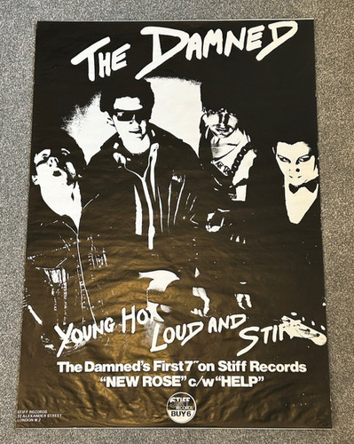 Original 1970s The Damned New Rose Promo Poster | TheTreasureTrench