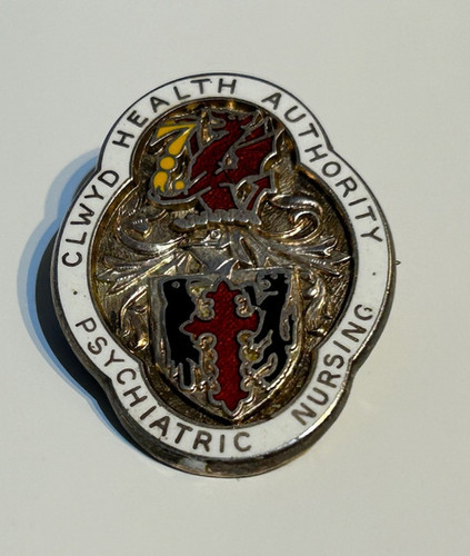 Hallmarked Silver Clwyd Health Authority Psychiatric Nursing Badge ...