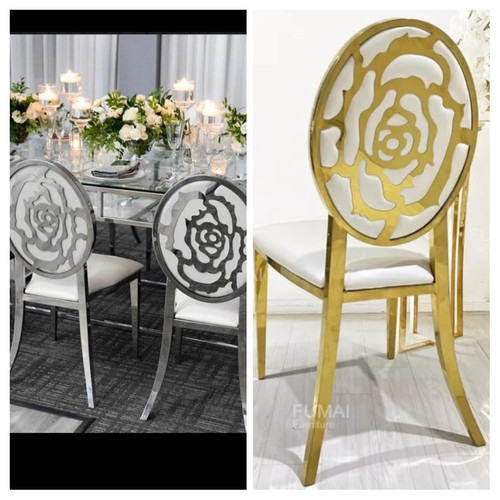 Silver and Gold Luxury Chair | A&E Party Creations