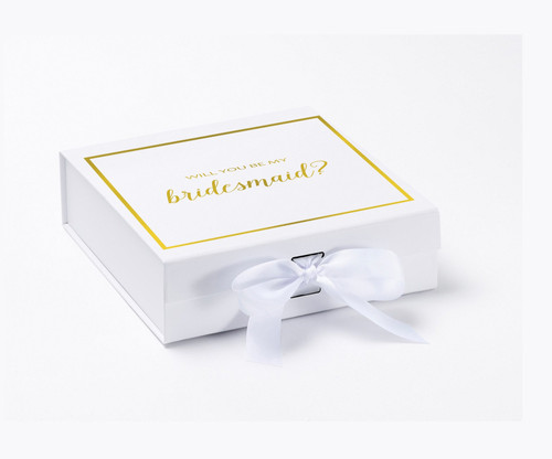 Will You Be My Bridesmaid White Box - Border | ATPMUA
