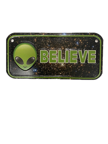 Believe Metal Bike Plate | area-51