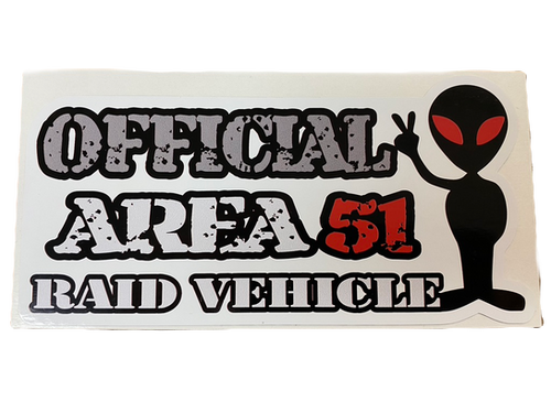 Official Area 51 Raid Vehicle Sticker | area-51