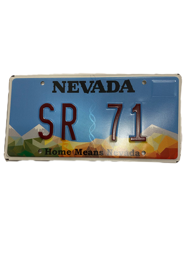 SR 71 Metal License Plate | area-51