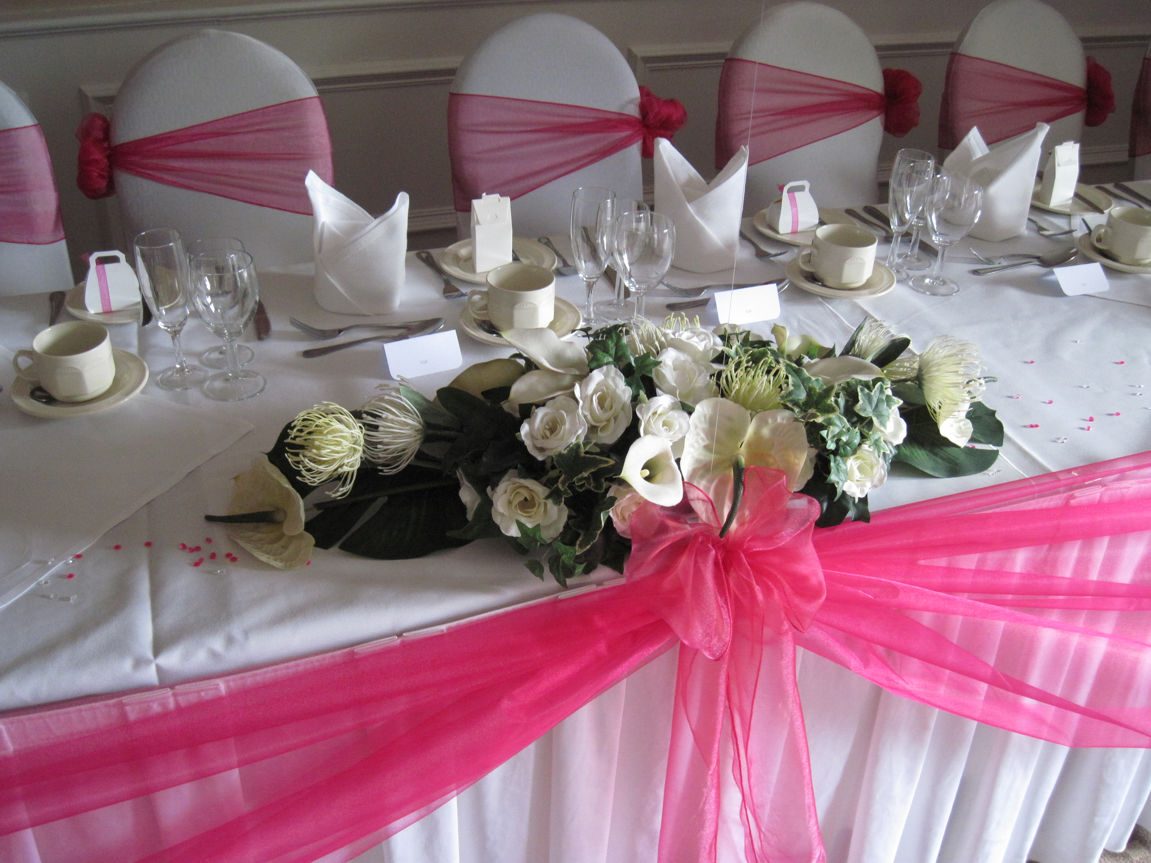 Top Table Centrepieces | Glamourpuss Weddings | Barnsley | Yorkshire