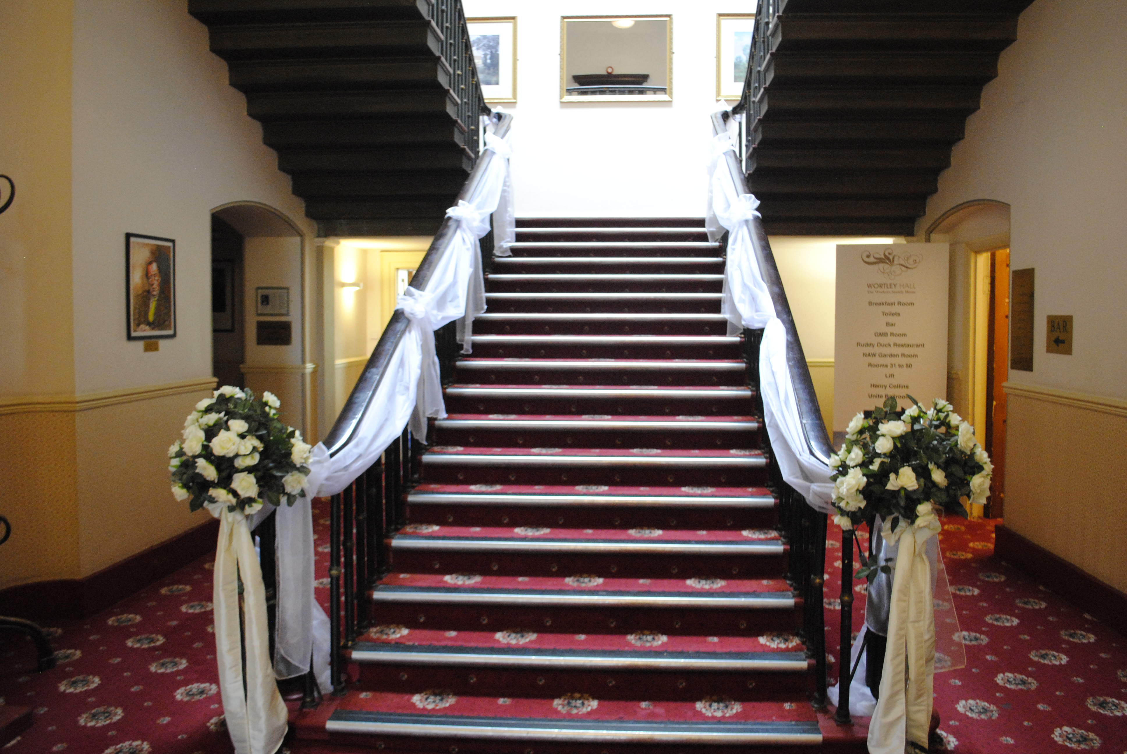 Staircase Dressing | Glamourpuss Weddings | Barnsley | South Yorkshire