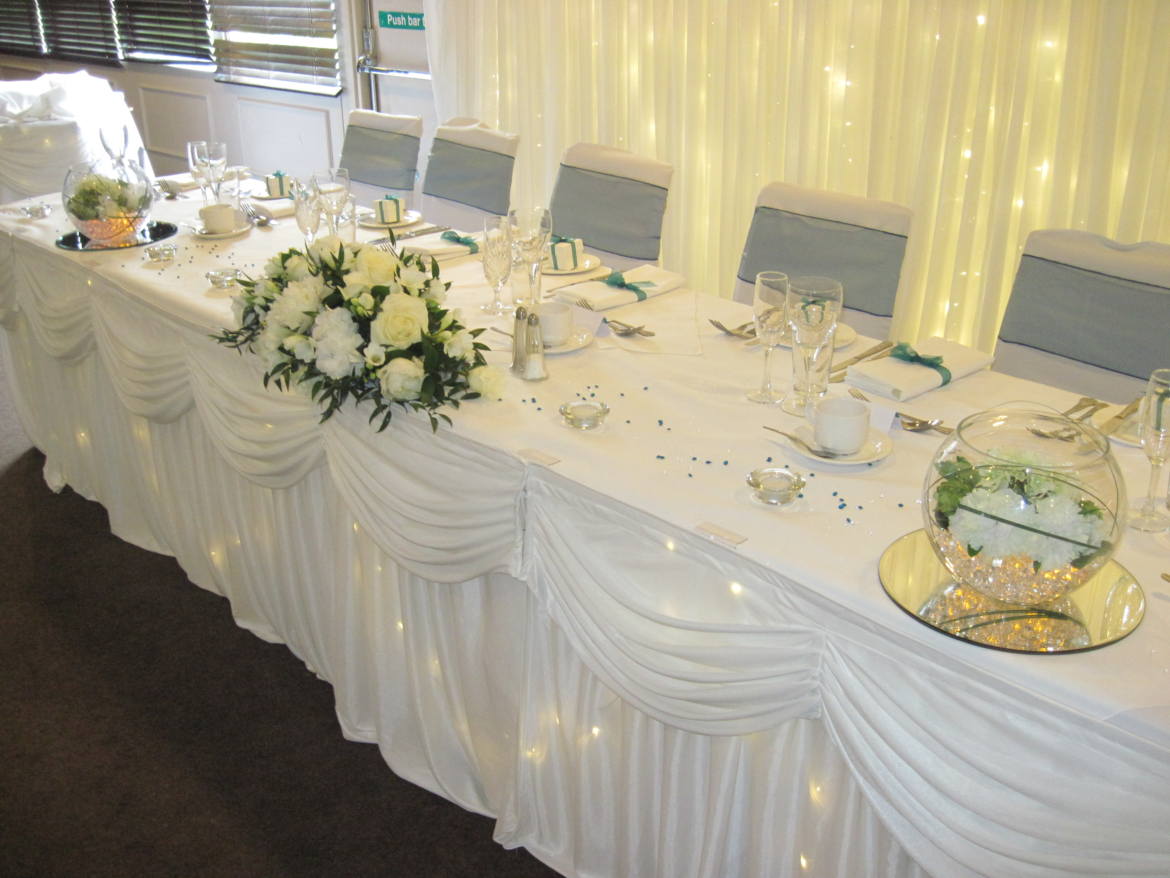 Top Table Centrepieces | Glamourpuss Weddings | Barnsley | Yorkshire