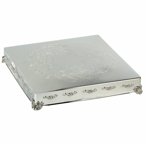 Cake Stand - Silver (22 in., square) | Signature-Rental
