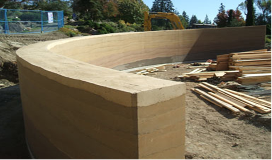 Rammed Earth Landscape Rooms