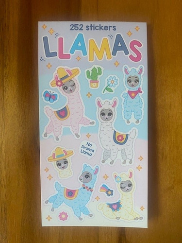 Cool stickers pad - 252 stickers llamas - No drama llama | Buckley-Estate