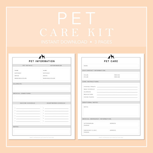 Pet Care Kit | Organization Station