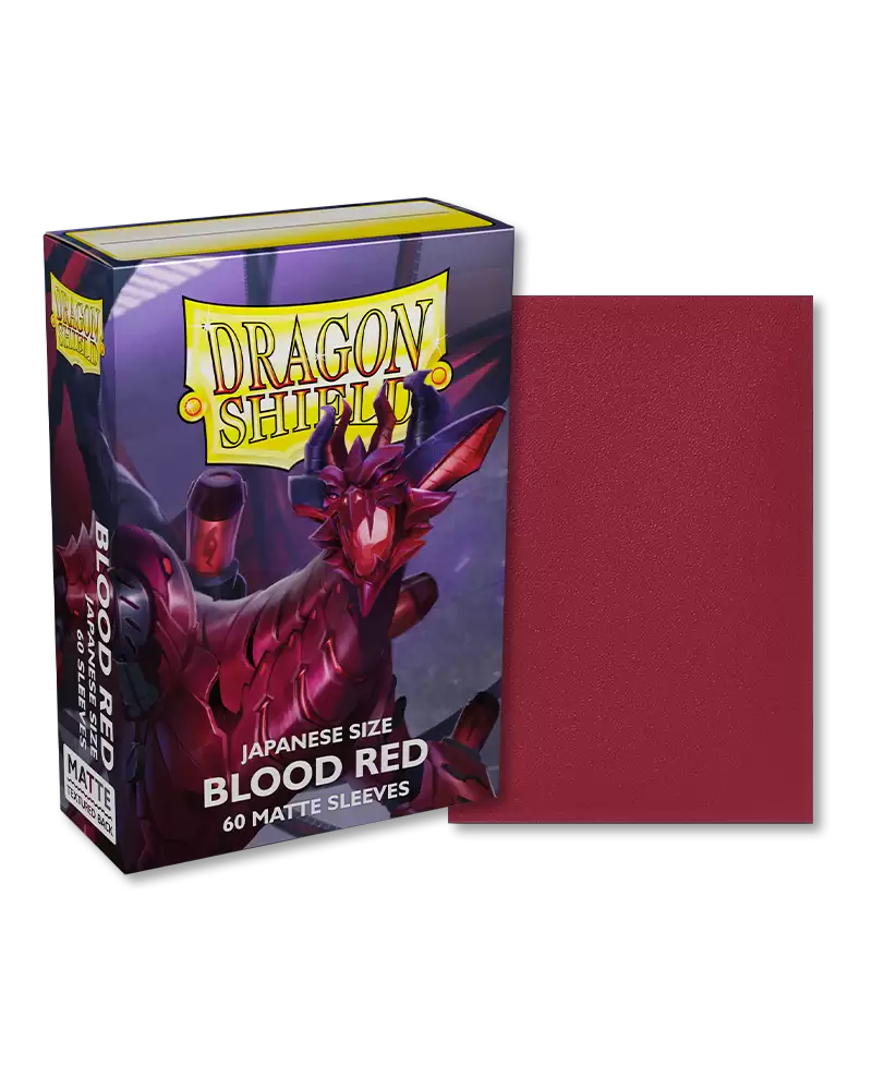 [AT-11150]Dragon Shield 迷你尺寸卡套 - Matte Blood Red（60 個）Dragon Shield ...