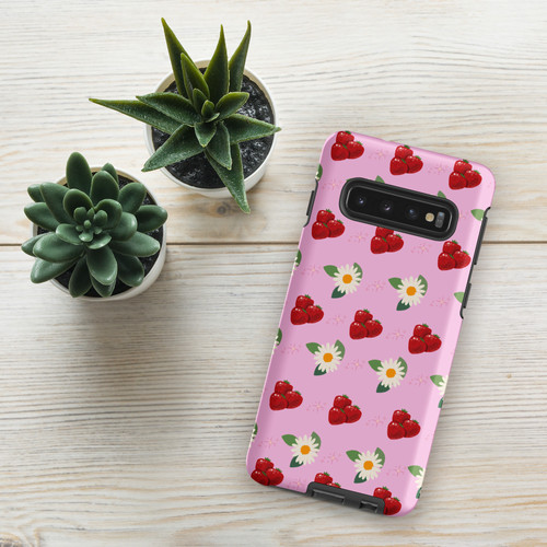 “Cute Strawberry Floral Pattern – Phone case for Samsung ...