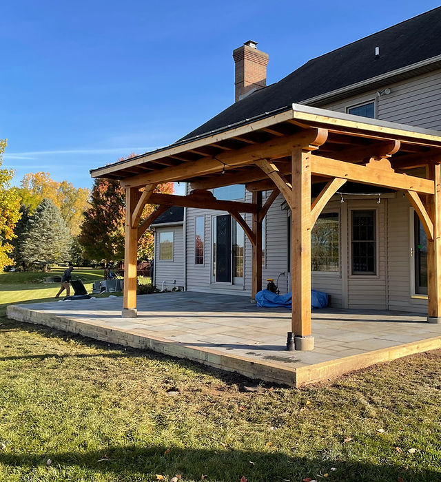 Covered Timber Frame Porch
