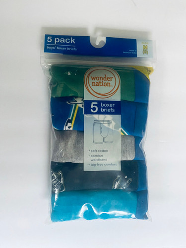 Wonder Nation Boys Boxer Boxers - 5Pk Various Sizes | Small Findings