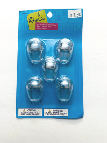 On Schedule Translucent Cubical Clips Clear 5 Pc | Small Findings