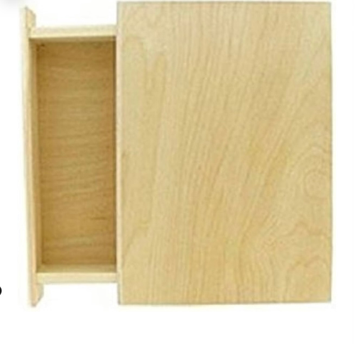 NicoleCrafts 1 X Unfinished Pine Wood 8" Book Box with Pull Out Drawer ...