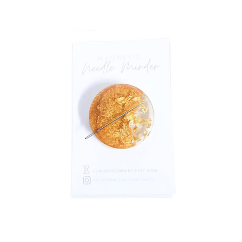 Gold & Gold Leaf Magnetic Needle Minder | Sew Luxe Co
