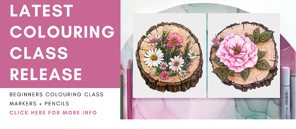 Kit and Clowder Online Coloring Classes for Markers, Copic, Pencils