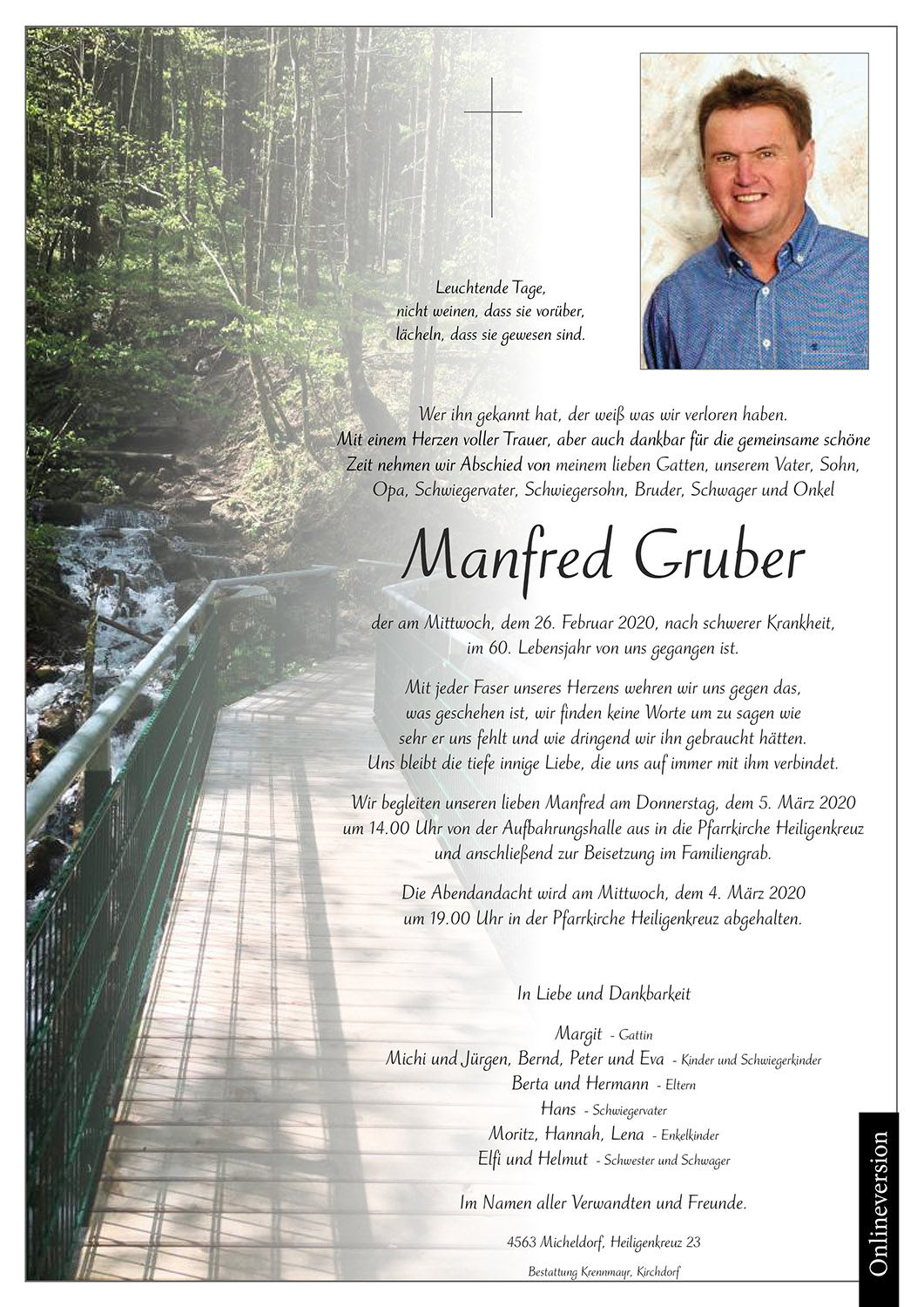 Todesfall Manfred Gruber