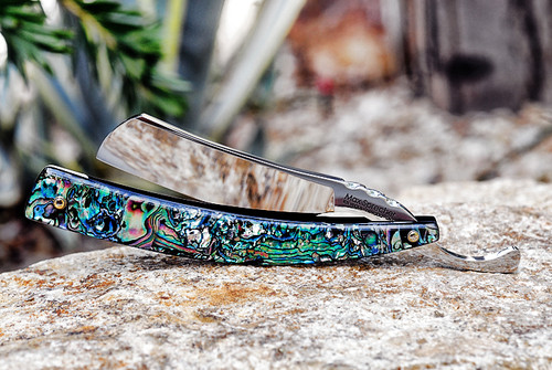 Straight Razor | 13/16+ Abalone | Custom Razor For Sale | Max Sprecher