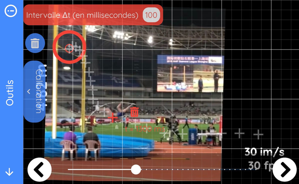 Analyse cinématique du saut à la perche avec FizziQ