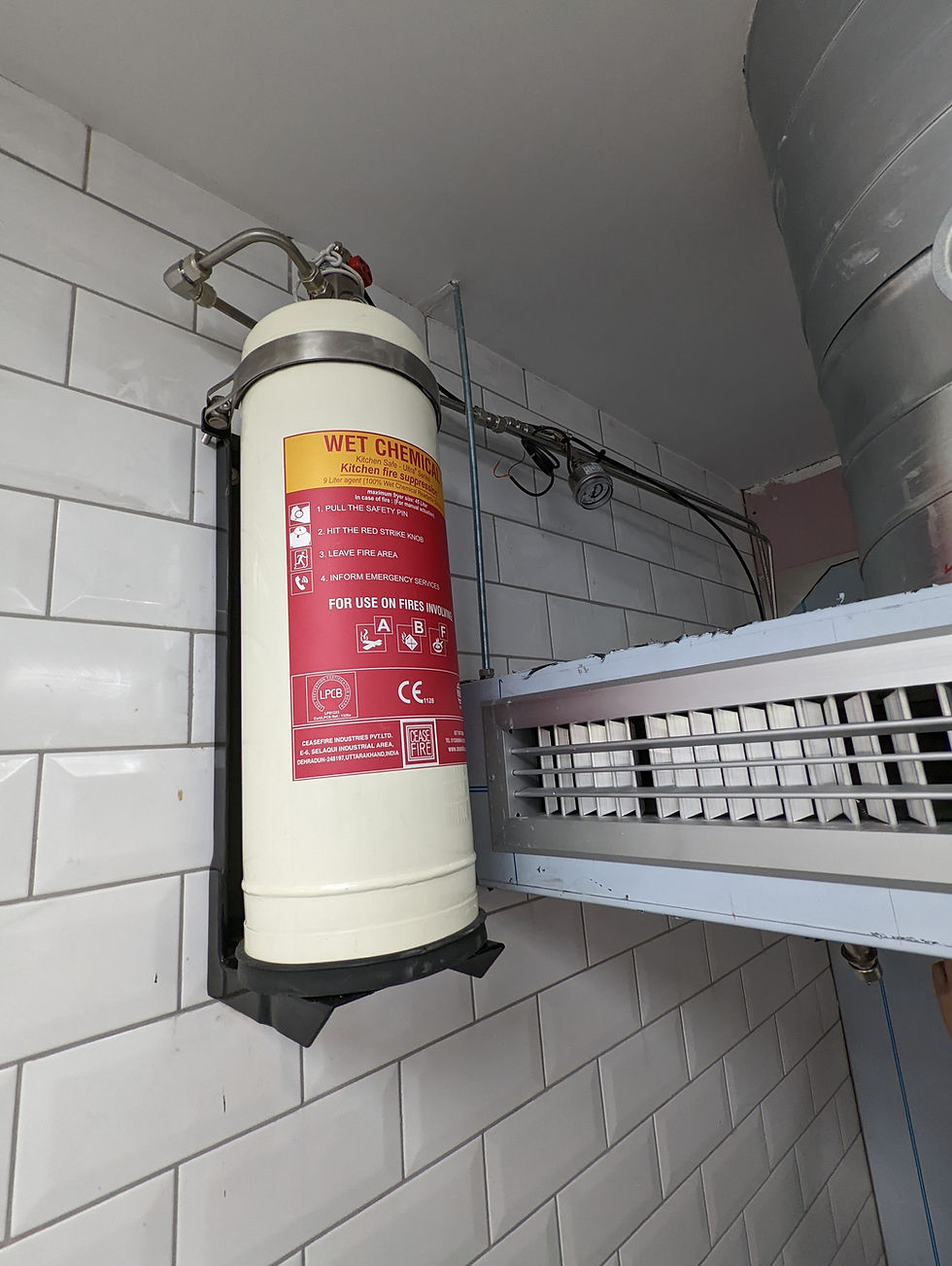 Installed a Kitchen Fire Suppression System in London