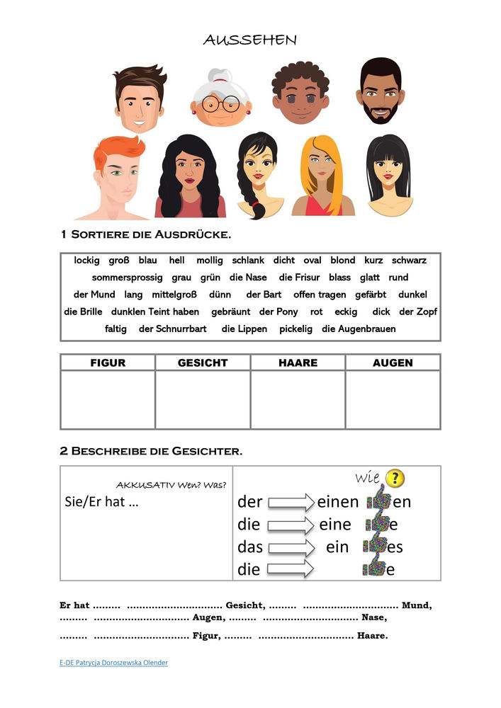 AUSSEHEN 👠👜👔👀💄👃