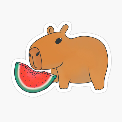 Capybara eating watermelon | Lisa Trinca ArtAU