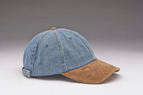 EC19 Heavyweight Denim with Suede Peak TAN_NAVY | eurocapmarch