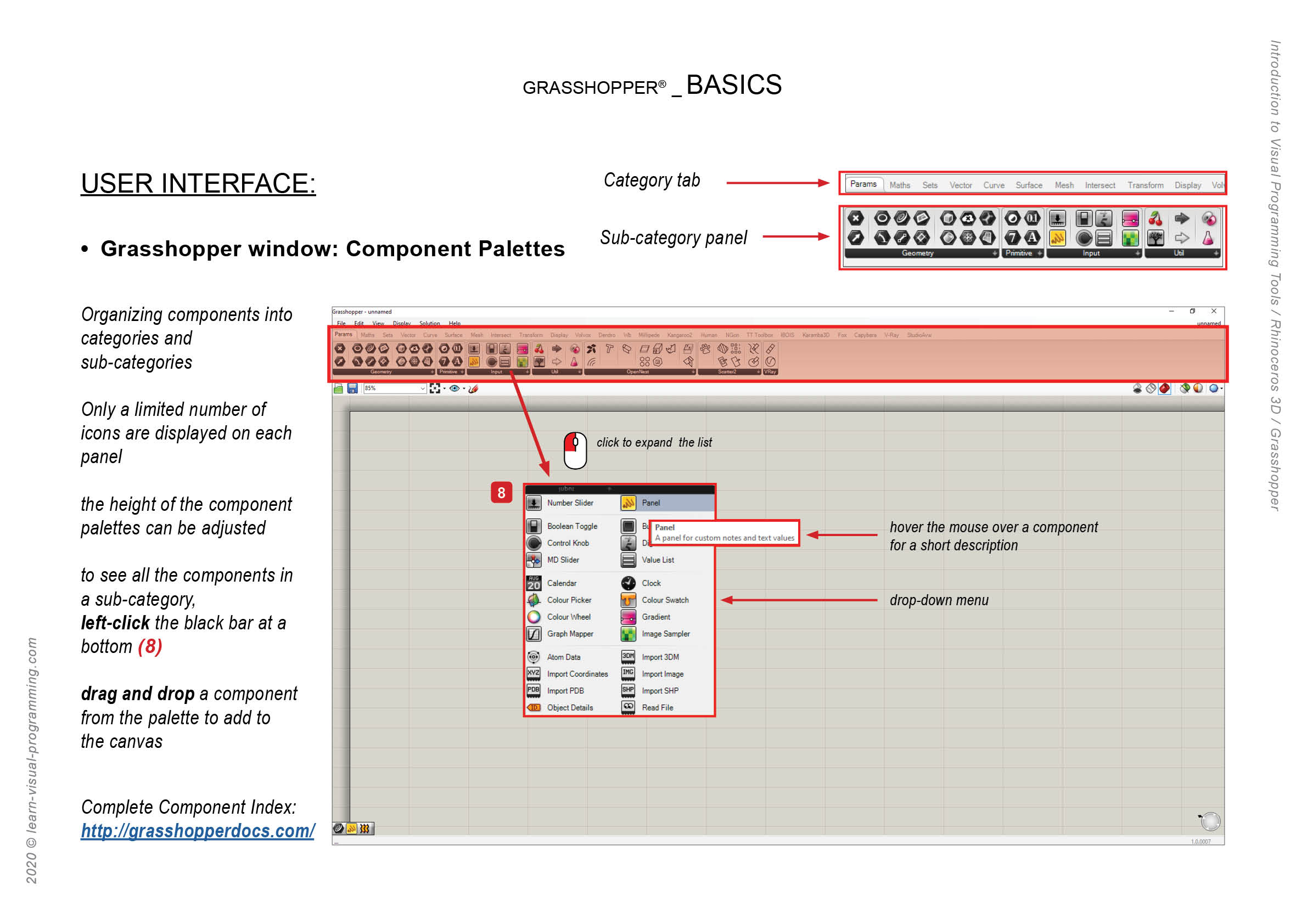 Grasshopper INTERFACE | learn visual programming