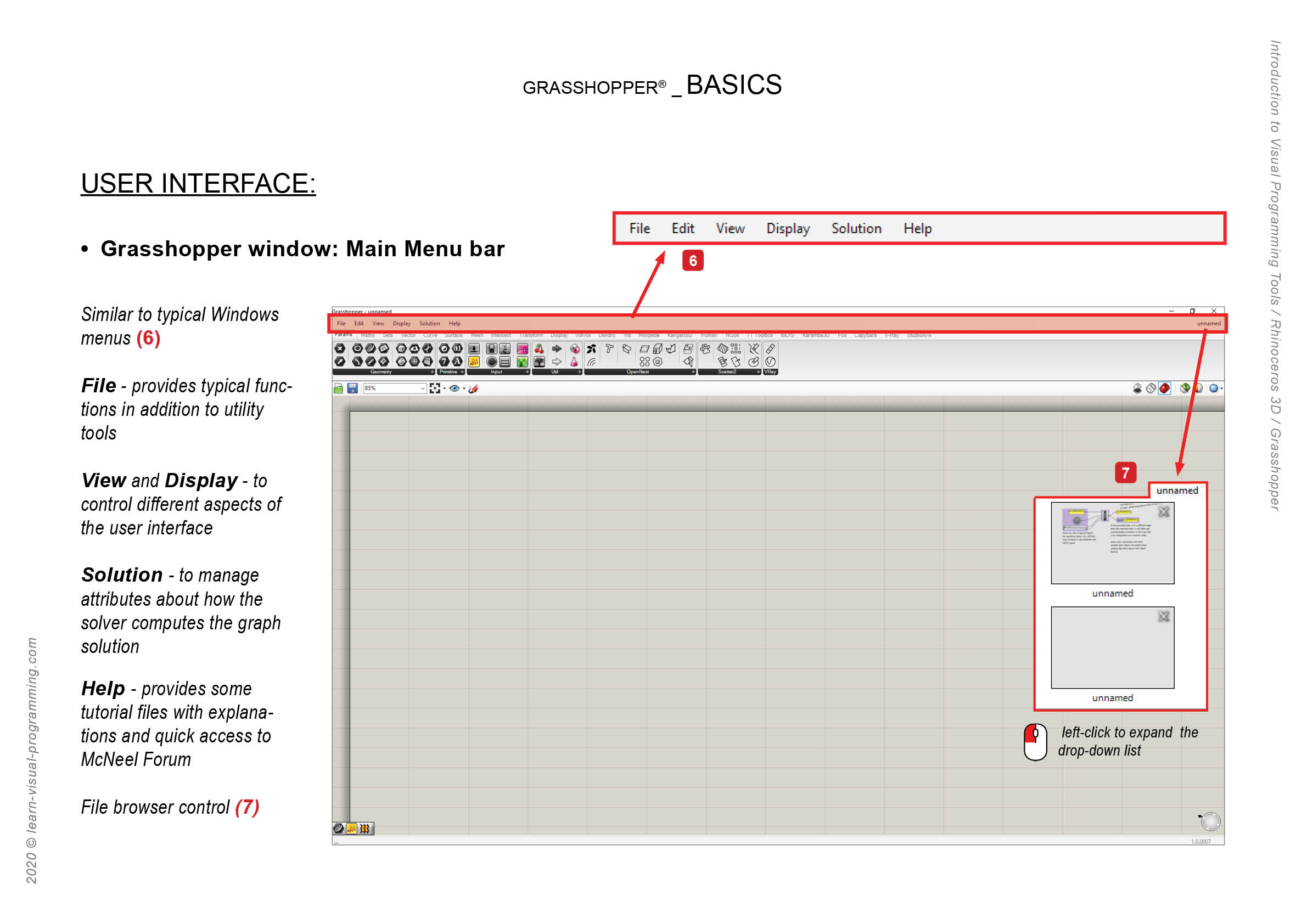 Grasshopper INTERFACE | learn visual programming