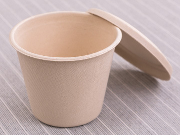 Paper pulp soup cup and lid | JinPei International