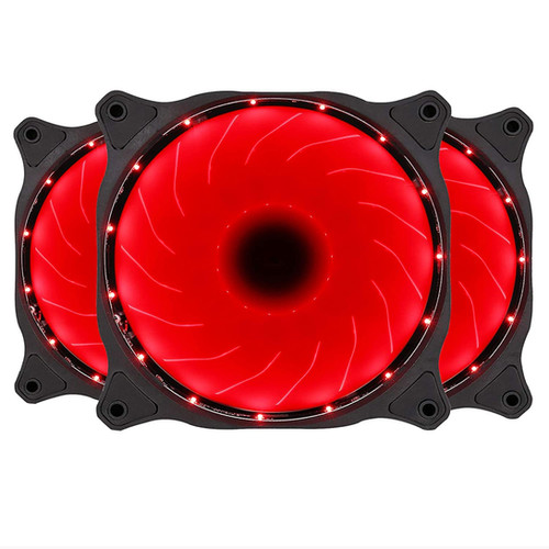 120mm Red LED case fan, 3+4 pin/ Hydor Bearing/ Low noise | Media ...