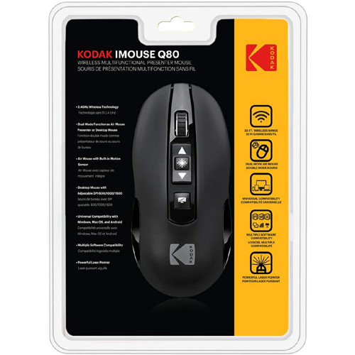 Kodak iMouse Q80 2.4Ghz Wireless Mouse with Laser Pointer | Media ...